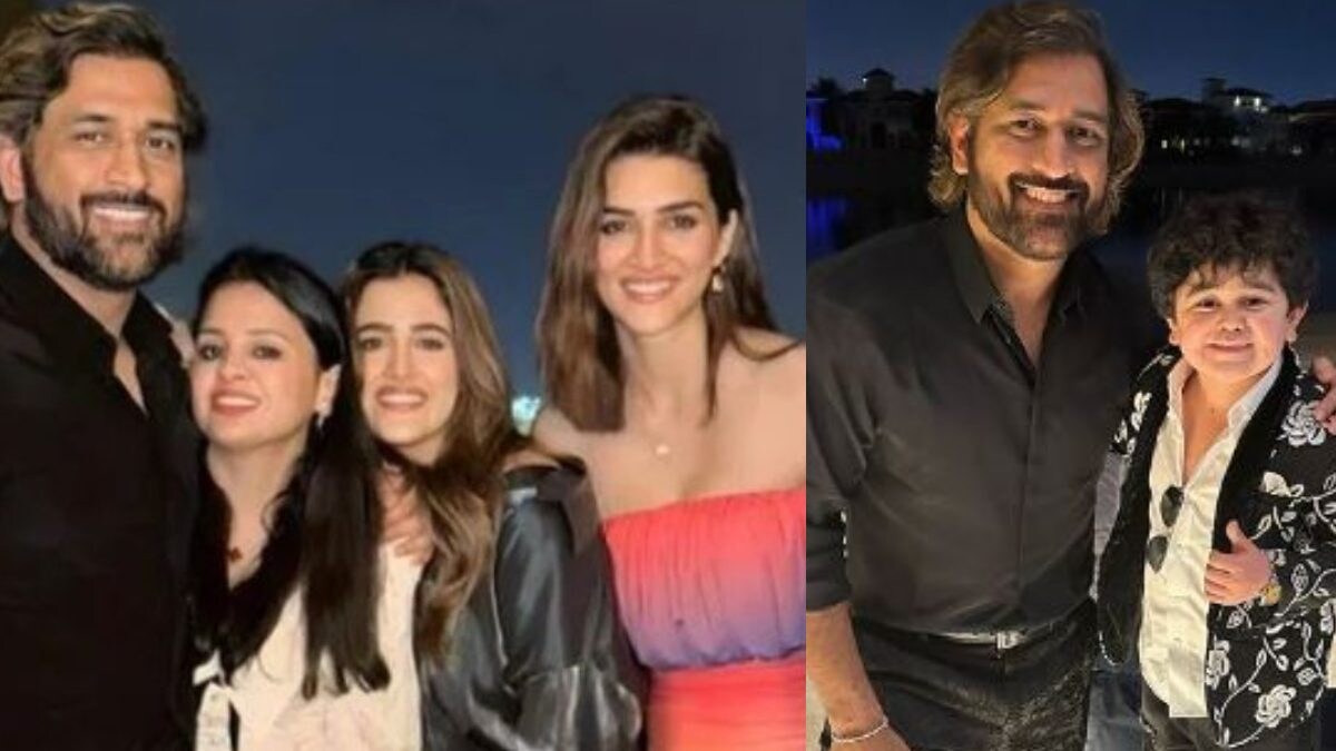 Kriti Sanon Parties With MS Dhoni In Dubai, Abdu Rozik Joins The fun ...