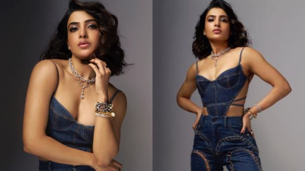 Sexy! Samantha Ruth Prabhu Sizzles In A Denim Corset And Quirky Pants With Cutouts; See Viral ...