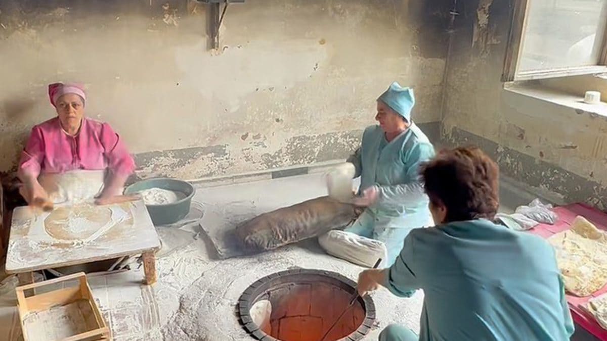 Viral Video Reveals Traditional Baking Process Of Lavash Bread | Viral ...