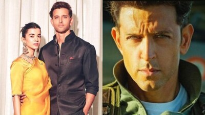 Saba Azad Reacts to Beau Hrithik Roshan’s Fighter Poster as Squadron ...