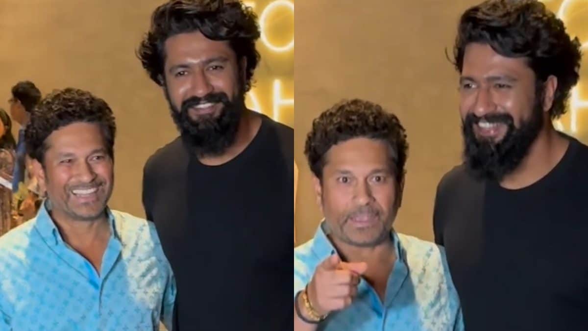 Vicky Kaushal, Sachin Tendulkar Pose Together At Sam Bahadur Screening ...