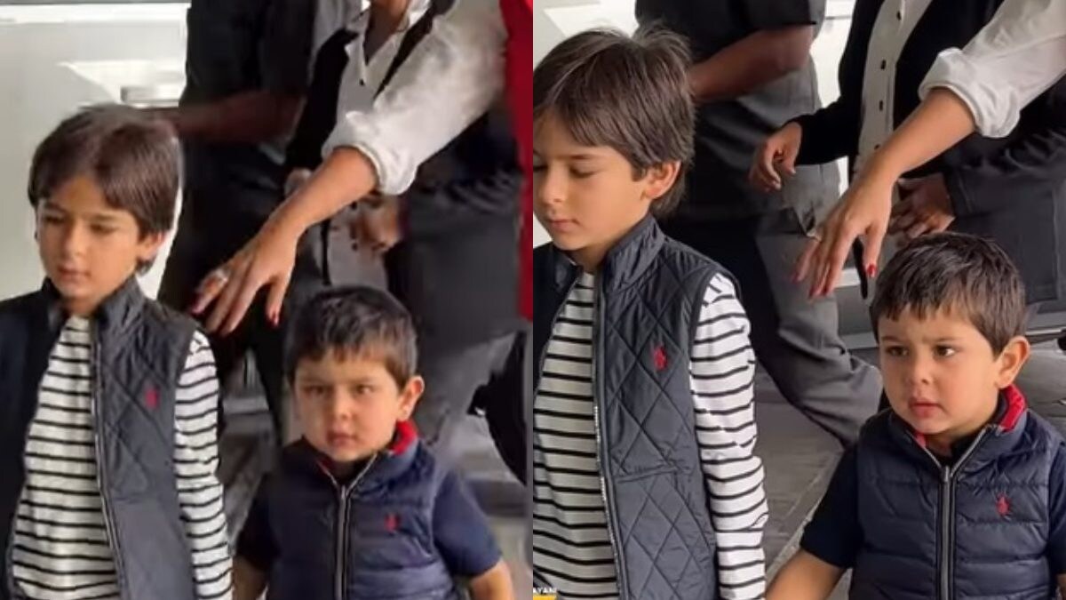 Jeh Patiently Waits To Hold Taimur’s Hand at The Airport; Fans Gush ...
