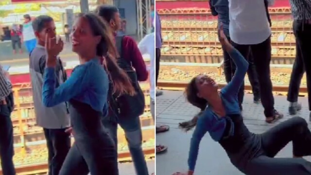 Woman's 'Cringe' Dance Moves on Mumbai Platform Leaves Internet Worried ...