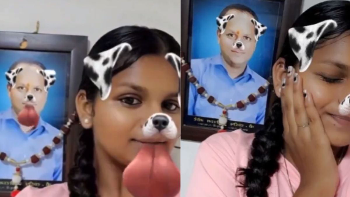 Viral Video: Girl Takes 'Live' Filter Selfie Alongside Late Father's ...