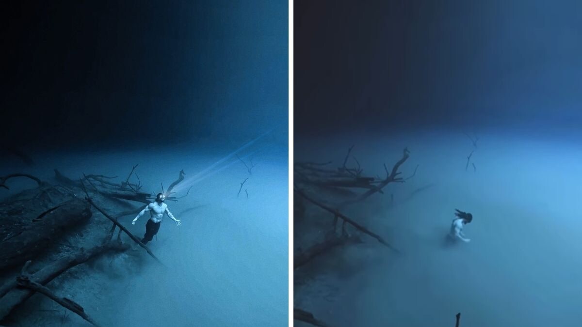 A Real-Life 'Mermaid'? This Video Of Man Walking Underwater Is ...