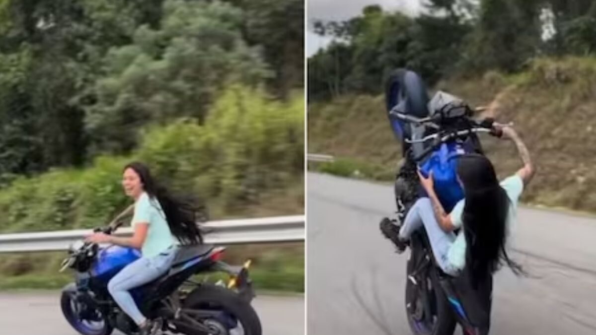 Watch: Woman Performs Death-defying Stunt On Bike Without Safety Gears ...