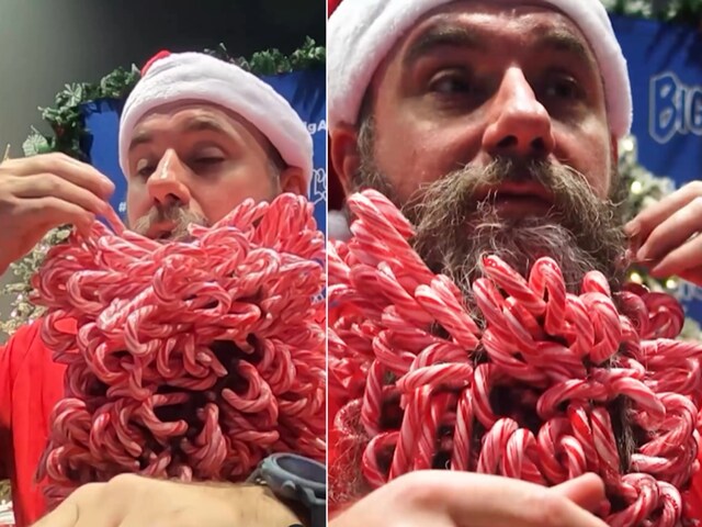 Christmas-Special World Record: US Man Sticks 187 Candy Canes To His ...