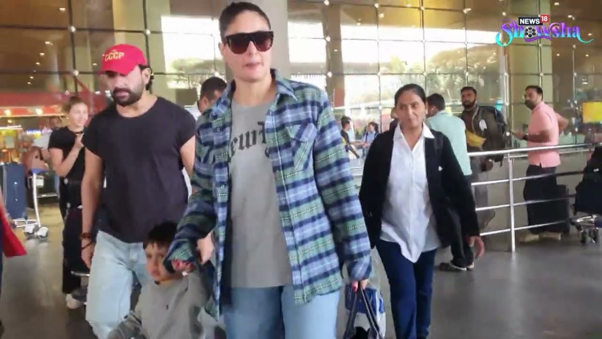 Kareena Kapoor, Husband Saif Ali Khan, Sons Taimur & Jeh Return From New Year's Vacation | WATCH ...