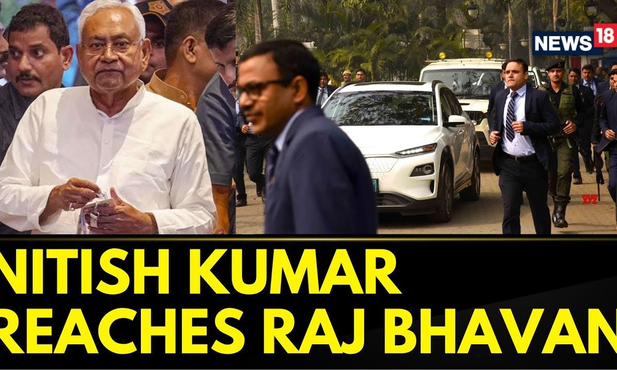 Nitish Kumar Reaches Raj Bhawan For Swearing-In Ceremony | Nitish Kumar ...