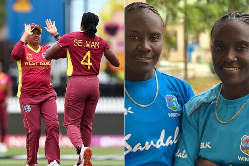 West Indies' Anisa Mohammed, Shakera Selman, Kycia Knight and Kyshona ...