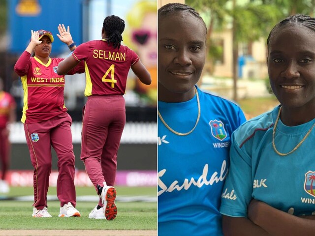 West Indies' Anisa Mohammed, Shakera Selman, Kycia Knight and Kyshona ...