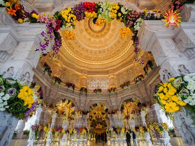 Stunning Photos Capture Ayodhya's Grand Ram Temple, Colourful Decorations, Joyous Devotees Amid ...