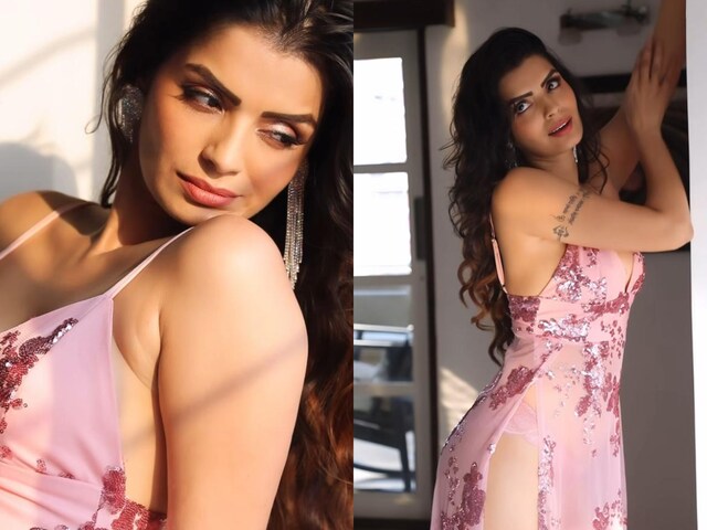 Sexy Sonali Raut Teases Fans In A Bold Pink Maxi And Matching Briefs