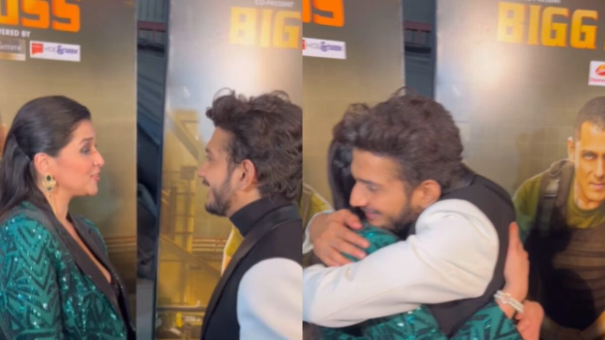 Bigg Boss 17 Munawar Faruqui Hugs And Holds Mannara Chopra Post His