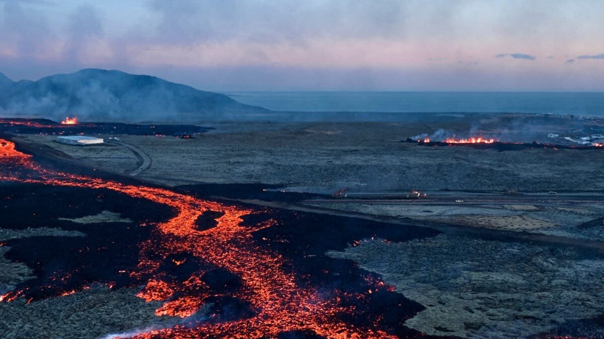 Glowing Volcano Lava flows into Three Homes in Icelandic Village - News18