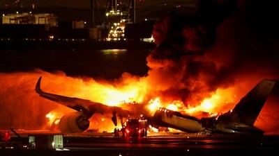 5 Dead As Japan Aircraft With 367 On Board Catches Fire After Collision ...