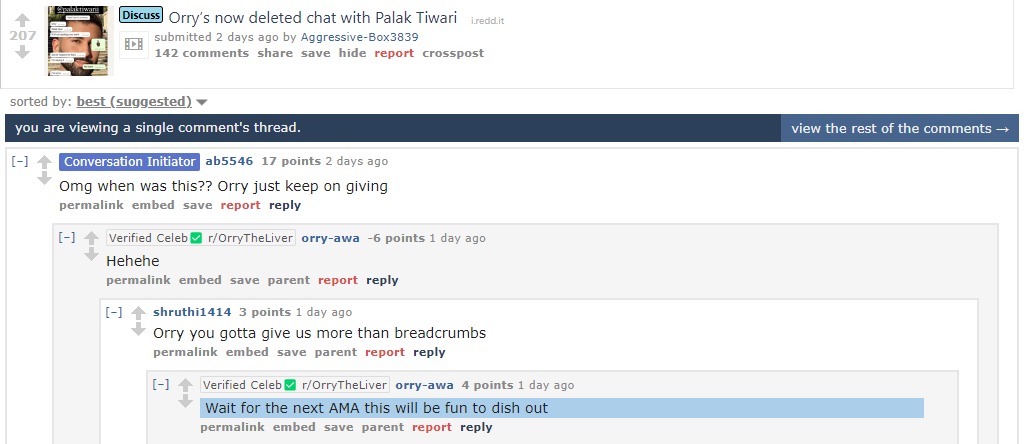 Orry Says He'll Reveal Why He Showed Palak Tiwari The Middle Finger on ...