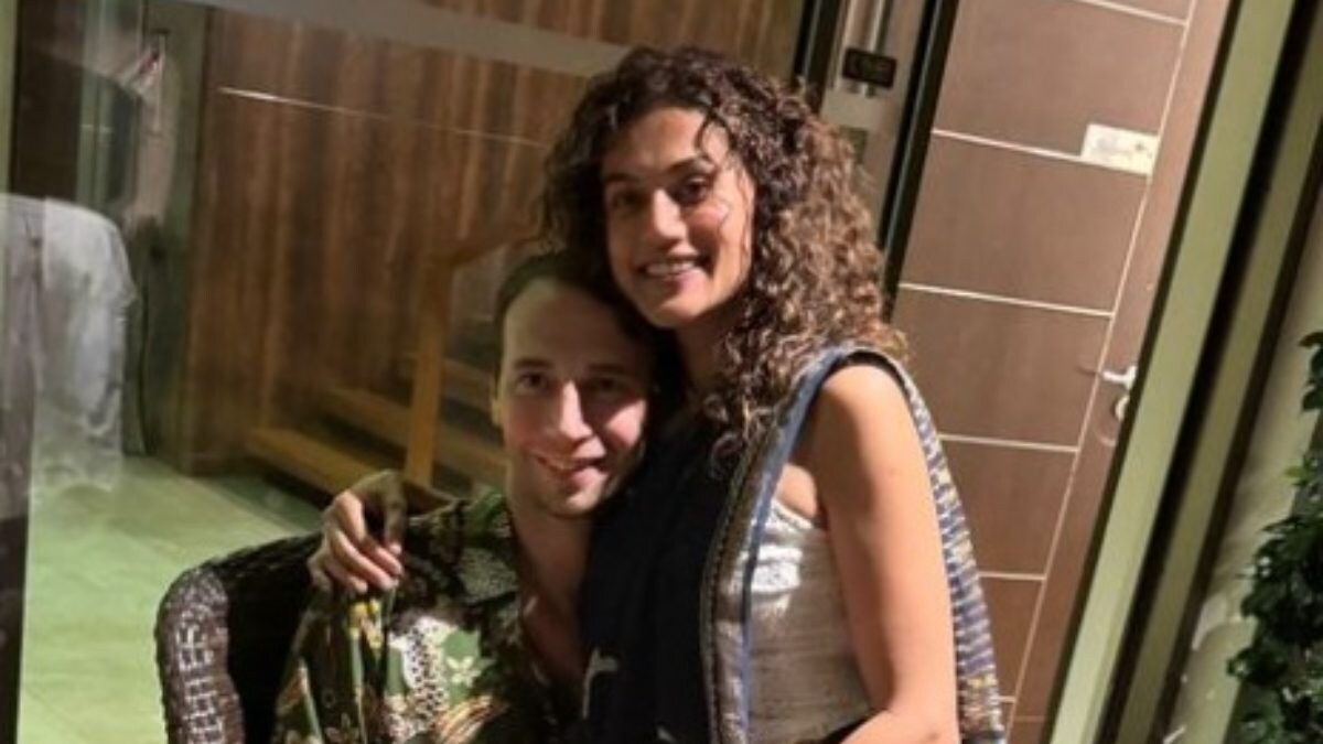 Taapsee Pannu Shares a Sweet New Year's Hug With Boyfriend Mathias Boe ...