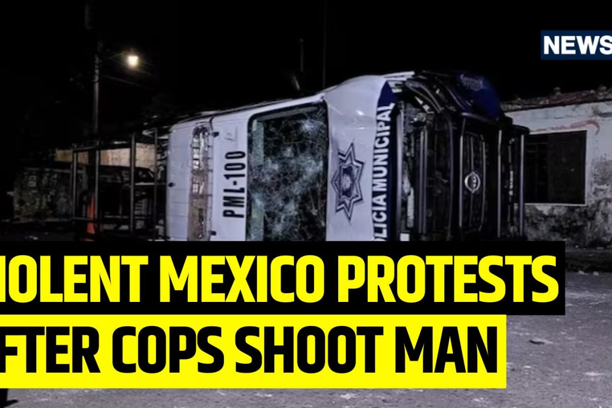 Tension grips Mexican town as protests turn violent after cops shoot ...