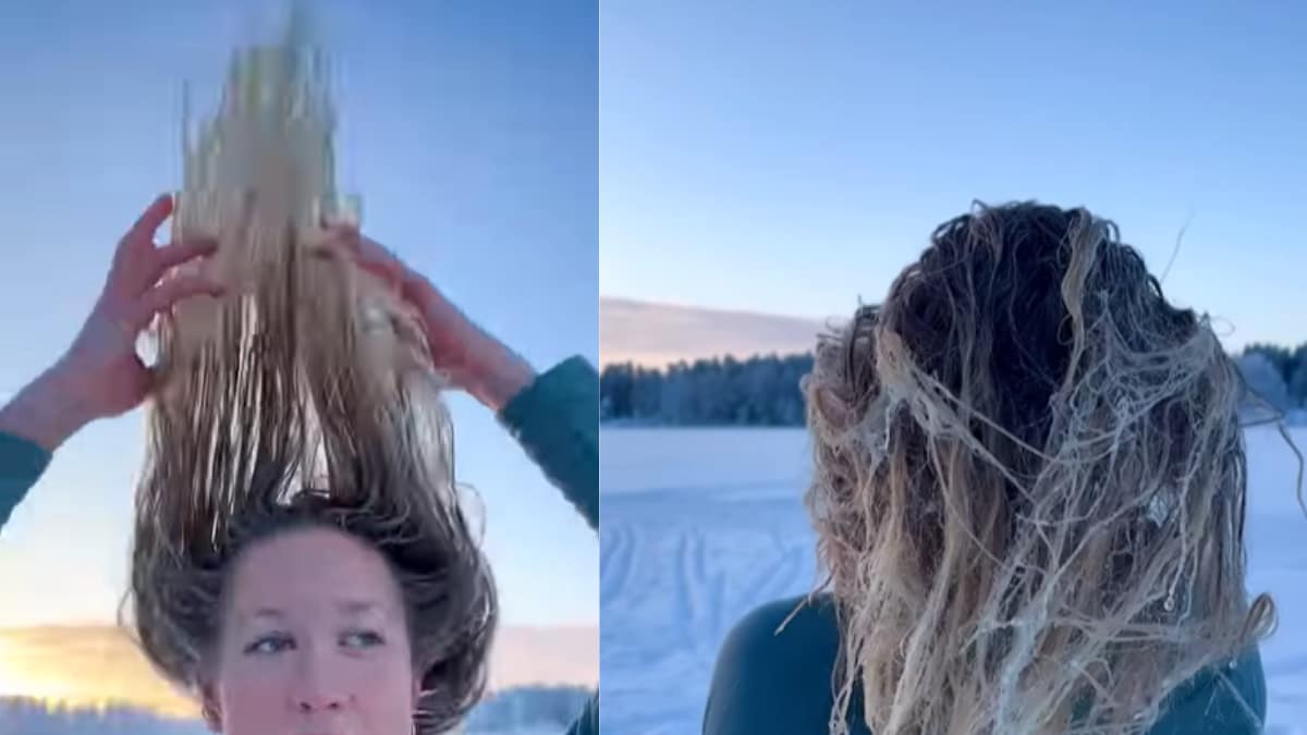 Watch: Woman’s Hair Freezes As She Steps Outside In -30 Degree Celsius ...