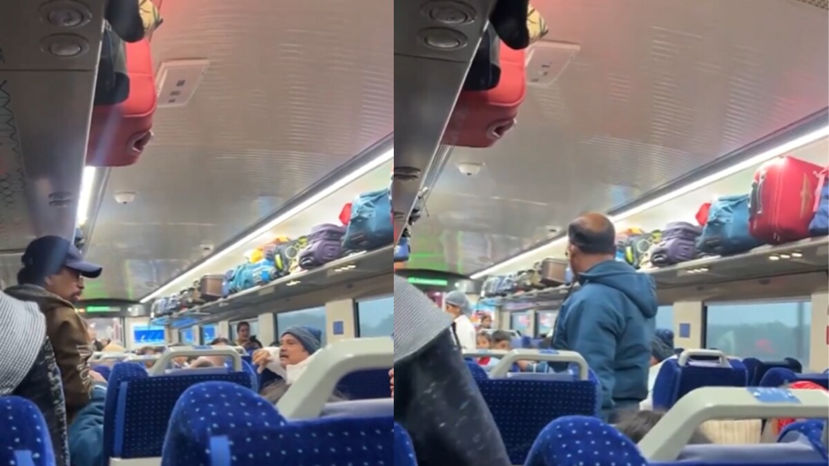 Watch: 2 Passengers Fight Over Luggage Space Inside Vande Bharat Train ...