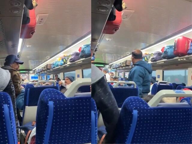 Watch: 2 Passengers Fight Over Luggage Space Inside Vande Bharat Train ...