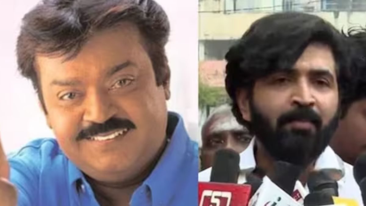 Tamil Actor Arun Vijay Visits Vijayakanth Memorial With Fractured Arm ...