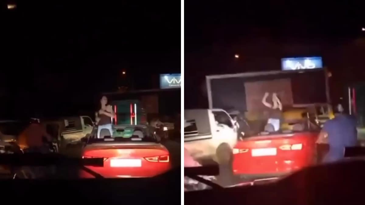 Video Of Woman Dancing In Convertible Car On Busy Road Goes Viral ...