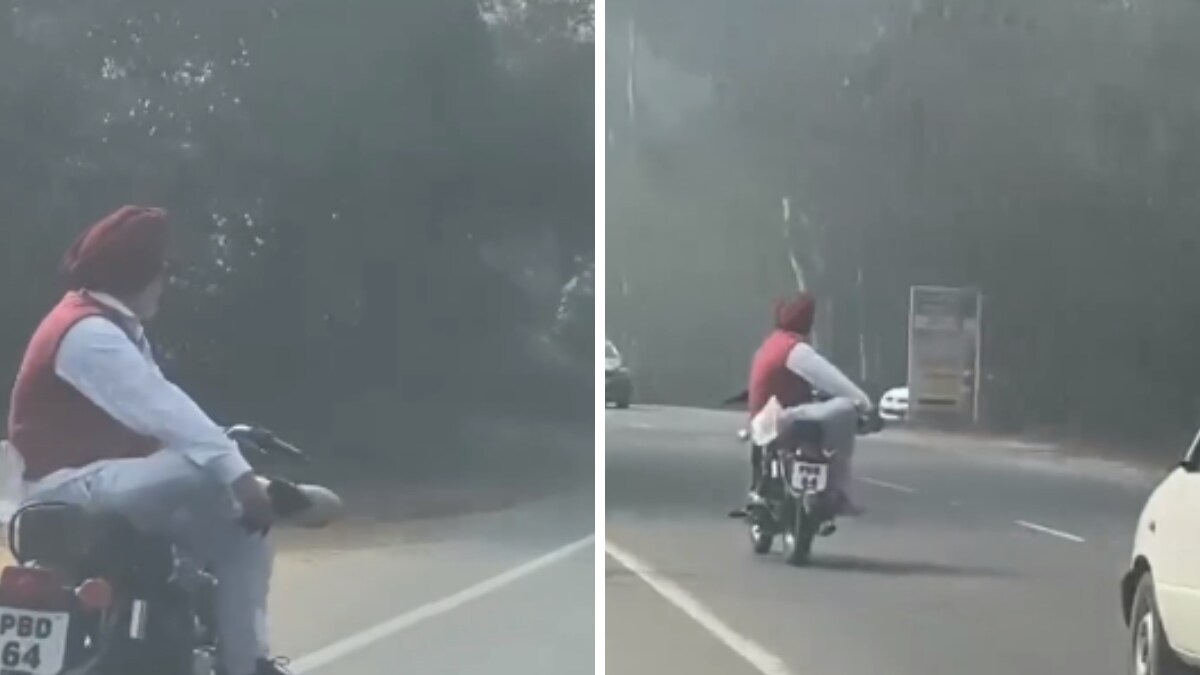 Man Riding Bike In ‘Auto-Pilot’ Mode Is 'It Happens Only In India ...