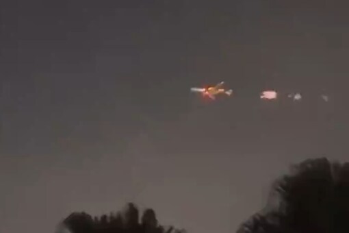 Watch Atlas Air Cargo Plane Catches Fire Mid Flight Makes Emergency