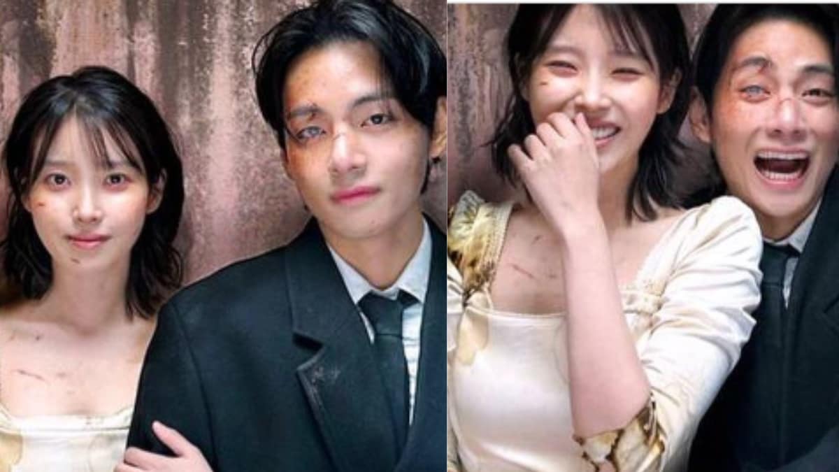 BTS Star V And IU Get Goofy In Behind-The-Scene Photos From Love Wins ...