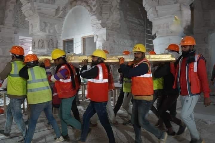 Ayodhya Ram Mandir: Golden Gate For 'Garbha Griha' Ready Ahead of 'Pran ...