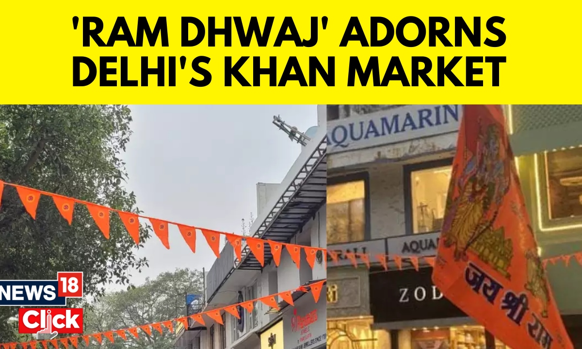 Famed Khan Market Decorated With Multiple Shades Of Ayodhya In Delhi ...