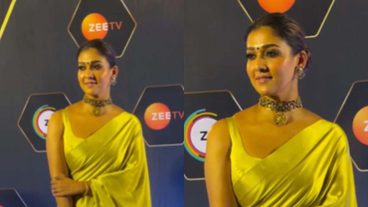 Nayanthara Stuns In A Lemon Green Silk Saree At Dadasaheb Phalke Awards ...