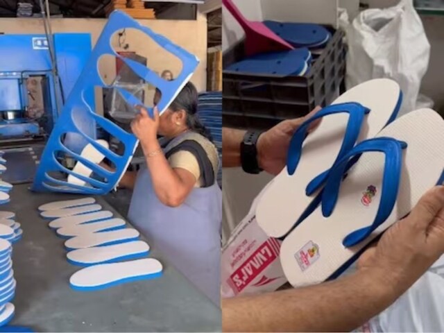 Viral Video Shows How Rubber Slippers Are Made - News18