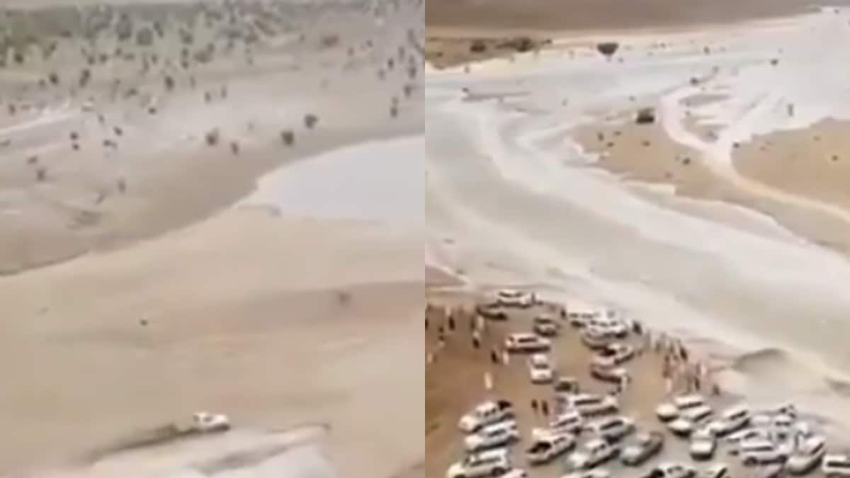 Old Video Of Truck Escaping Flash Flood Waters By Inches In Saudi ...