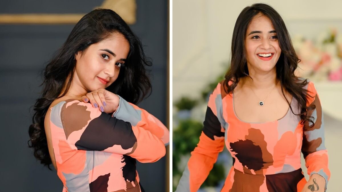 Actress Deepthi Sunaina In Abstract Multicoloured Dress Is Epitome Of ...