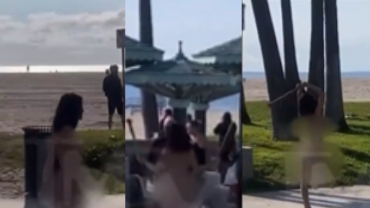 Caught on Camera: Naked Woman In US Fends Off Spiked Club Attack on LA's Venice Beach Boardwalk ...