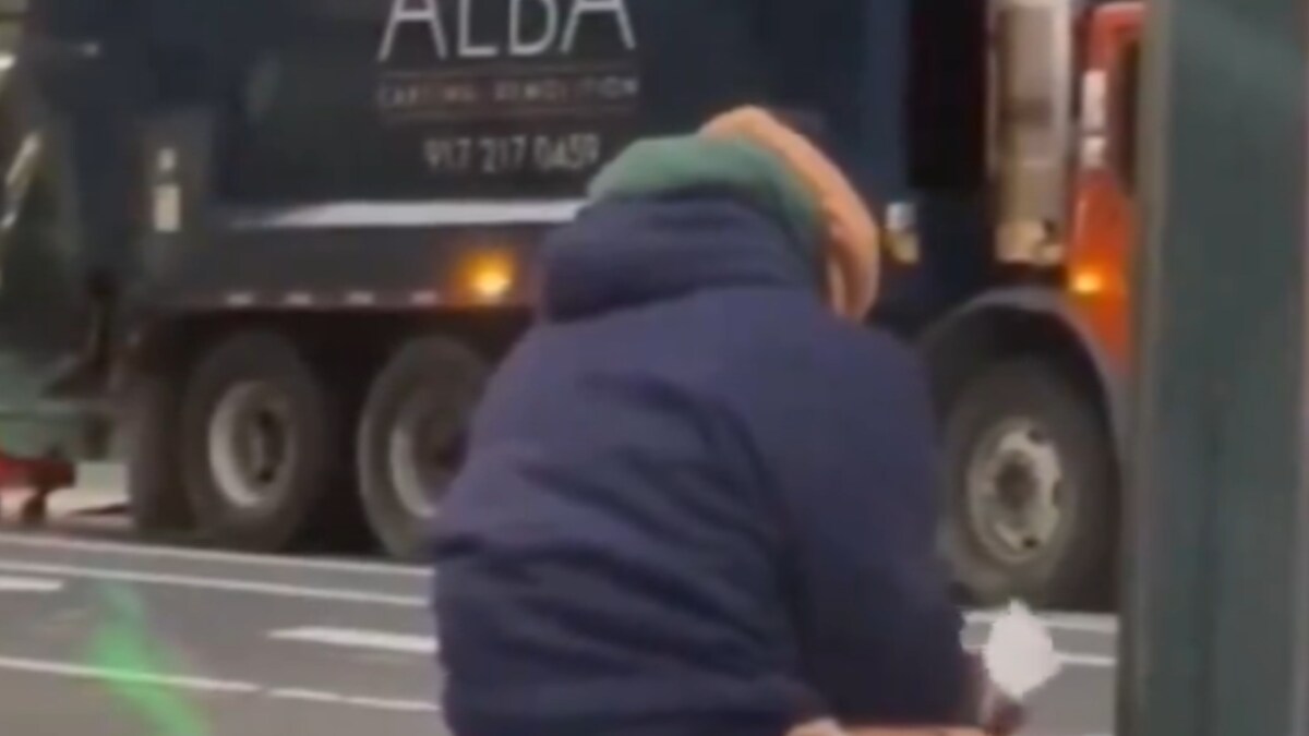 Shocking Video Shows Man Defecating In Trash Bin On Busy New York ...