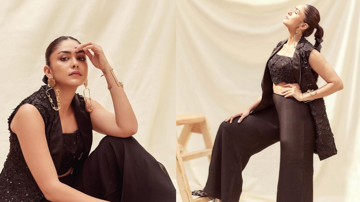 Mrunal Thakur Redefines Styling Black Outfits In This Classy Indo ...