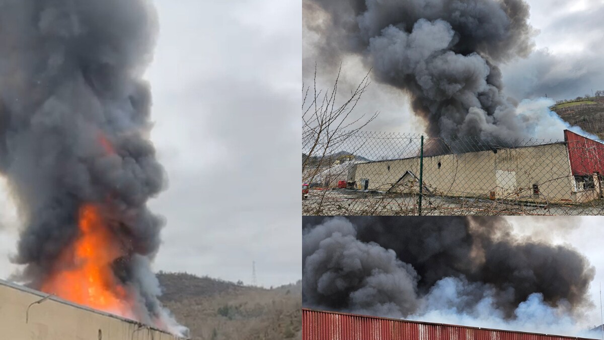 Video | Fire At Lithium Battery Recycling Plant Sends Thick Smoke Into ...