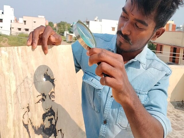 TN Student's Stunning Sunlight Art Captures Vijay's Imagination - News18