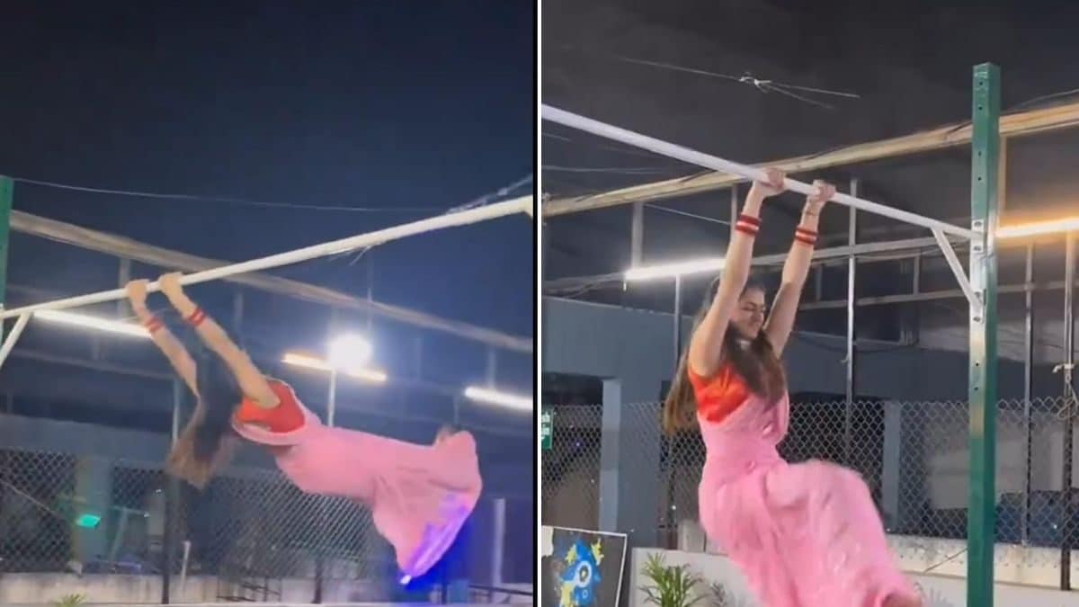 Woman Performing Gymnastics in Saree in Viral Video Sparks Memes ...