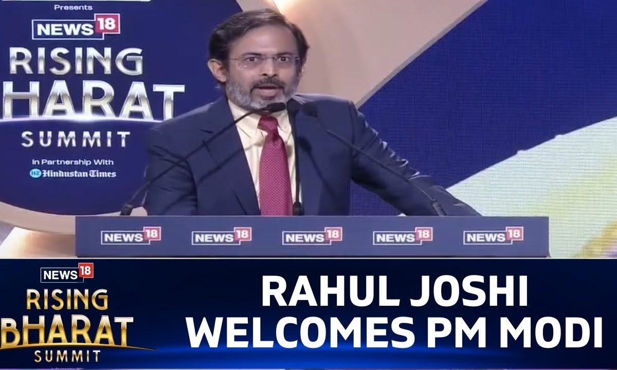 Network18 Group Editor Rahul Joshi's Welcome Address For PM Modi At ...
