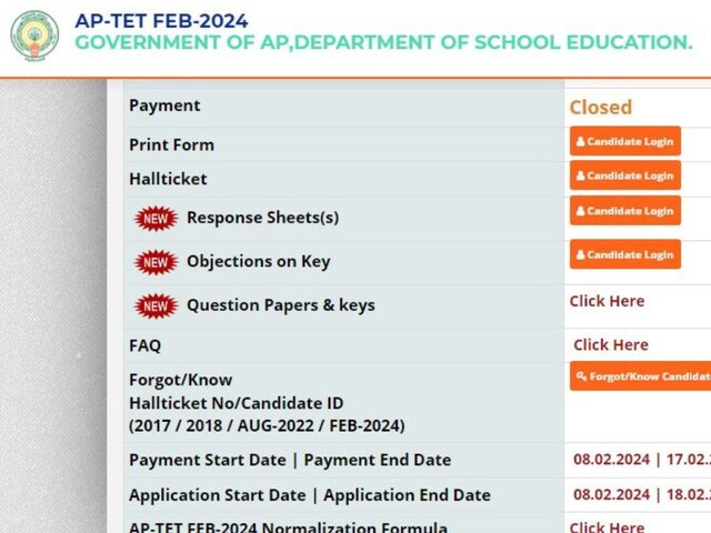 AP TET 2024 Answer Key Released at aptet.apcfss.in; Steps to Raise Objection - News18