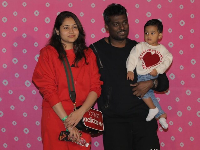 Atlee Holds Son Meer In Arms, Poses With Wife Priya As He Reaches ...