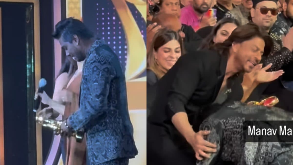 Atlee Touches Shah Rukh Khans Feet After Winning Best Director Award For Jawan Watch Viral