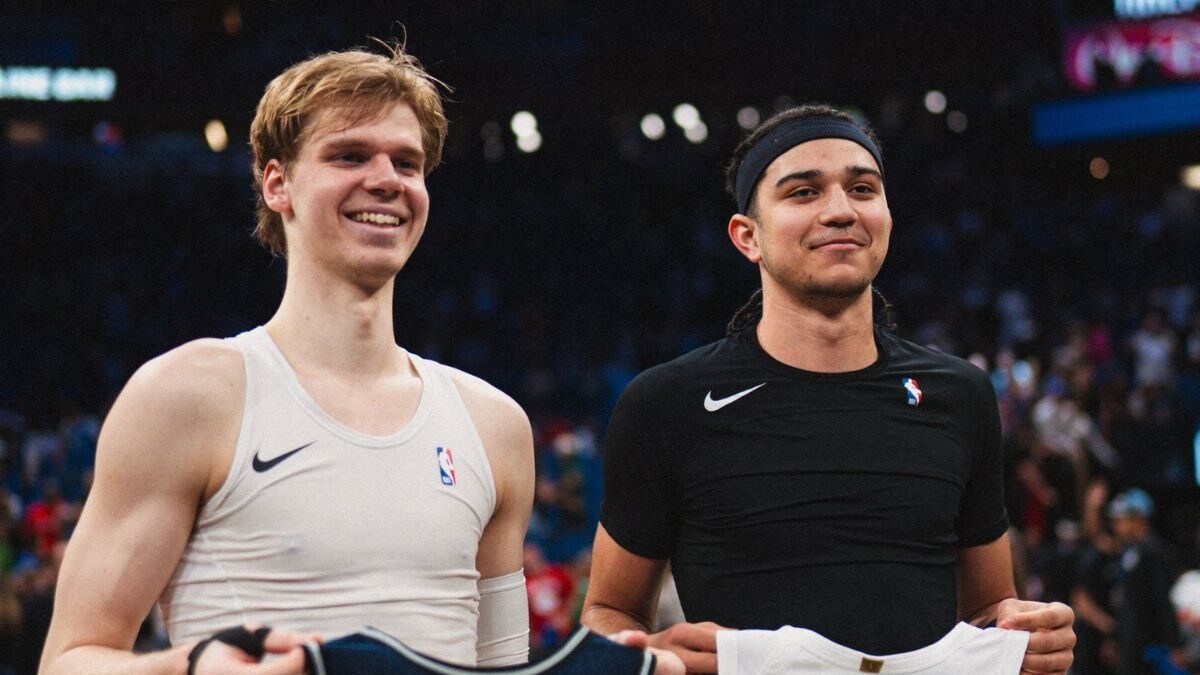 Nba Rookies Gradey Dick And Anthony Blacks Post Game Jersey Swap Is 5059