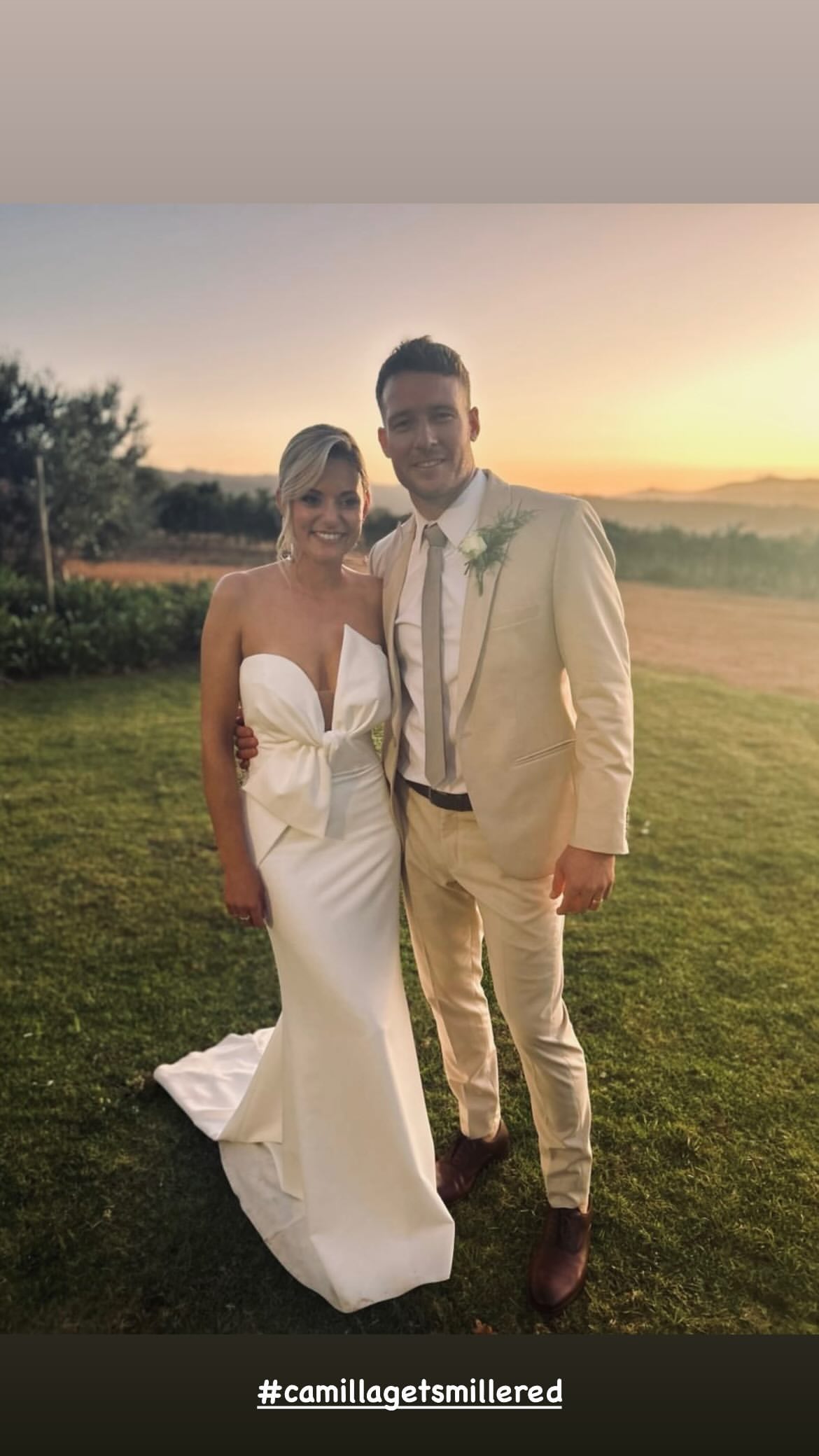 David Miller Exchange Vows With Longtime Girlfriend Camilla Harris in ...