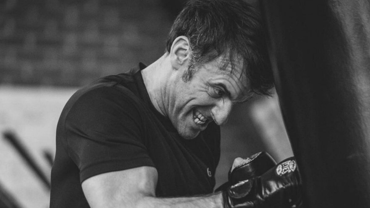 ‘Macho’ Macron Pictured Pounding Punching Bag In Moody Black And White ...